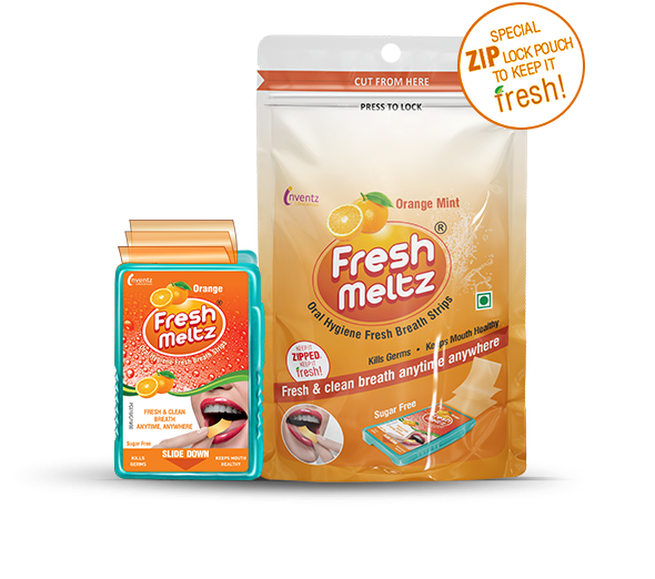 FreshMeltz Instant Mouth Freshener Strips Orange Flavoured 25's ...